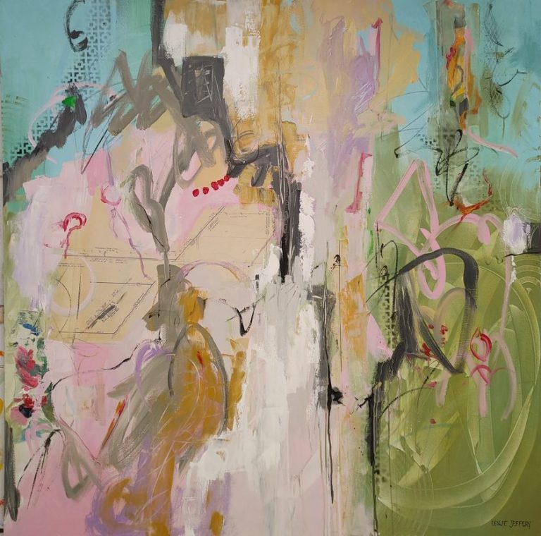 “TELEPHONE & POWER LINES” - Acrylic on Canvas, in Abstracts